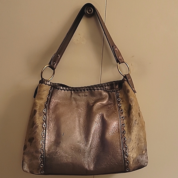 Treesje | Bags | Treesje Metallic Gold Rawhide Tote | Poshmark